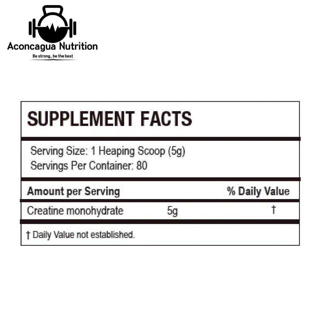 PLATINUM 100% CREATINE 400gr – Aconcagua Nutrition